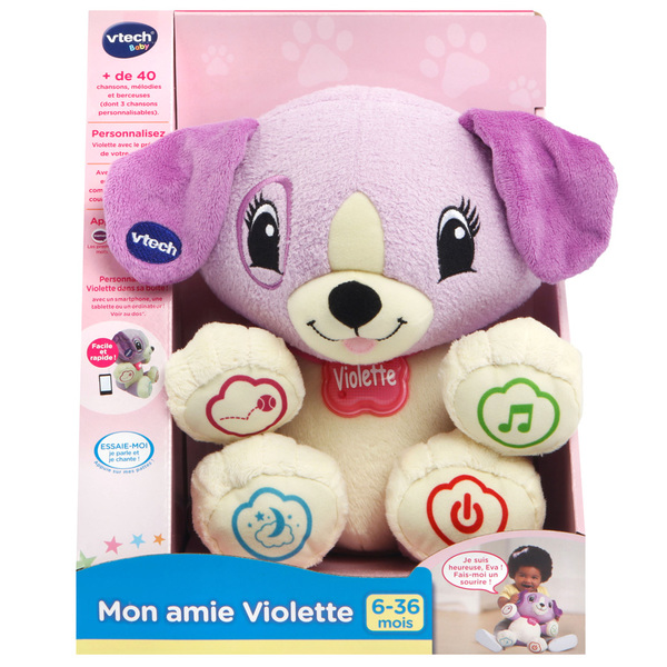 Peluche éducative mon amie violette VTech : King Jouet France, Peluches ...