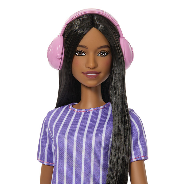 Poupée Barbie Fashionistas robe violette et accessoires Mattel : King ...
