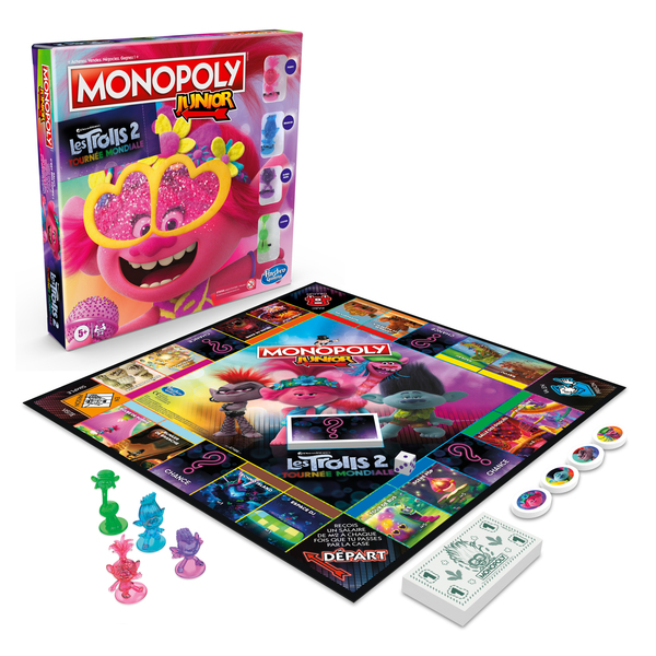 Monopoly Junior Trolls Hasbro Gaming : King Jouet, Jeux de stratégie et ...