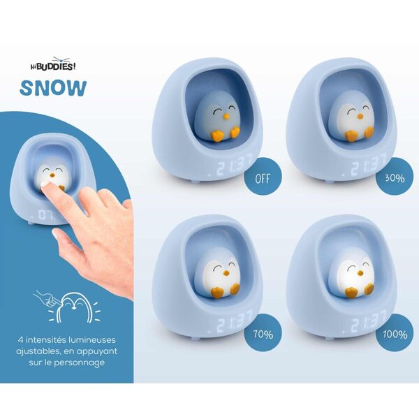 Réveil veilleuse Pingouin Snow Bigben : King Jouet, Radios réveil Bigben
